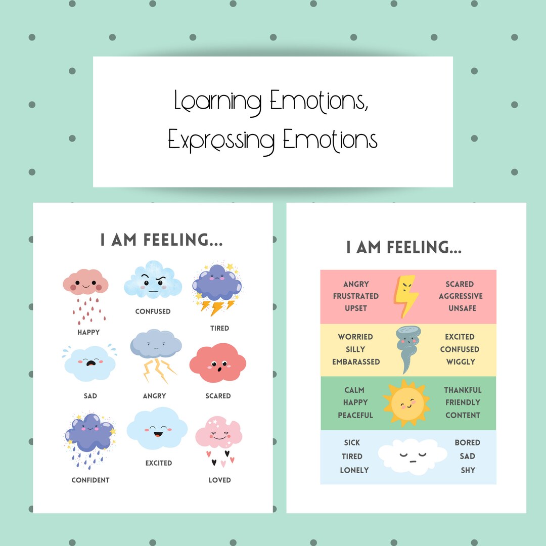 Social, Emotional Learning-emotions-printable-share Emotions - Etsy