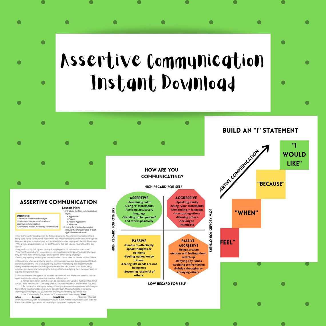 Social Emotional Learning-assertive Communication for Children - Etsy