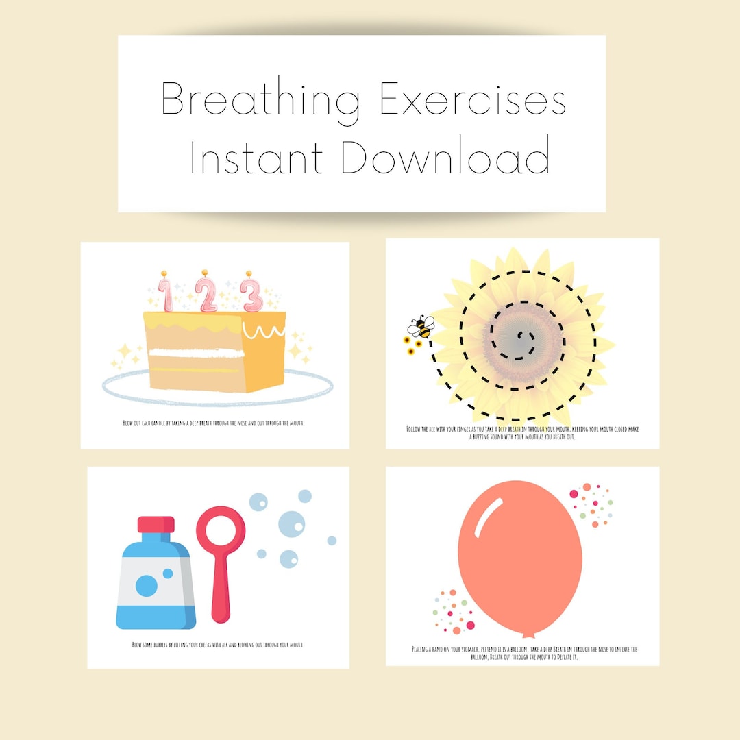 Breathing Exercises for Children-printable-instant Download-meditation ...