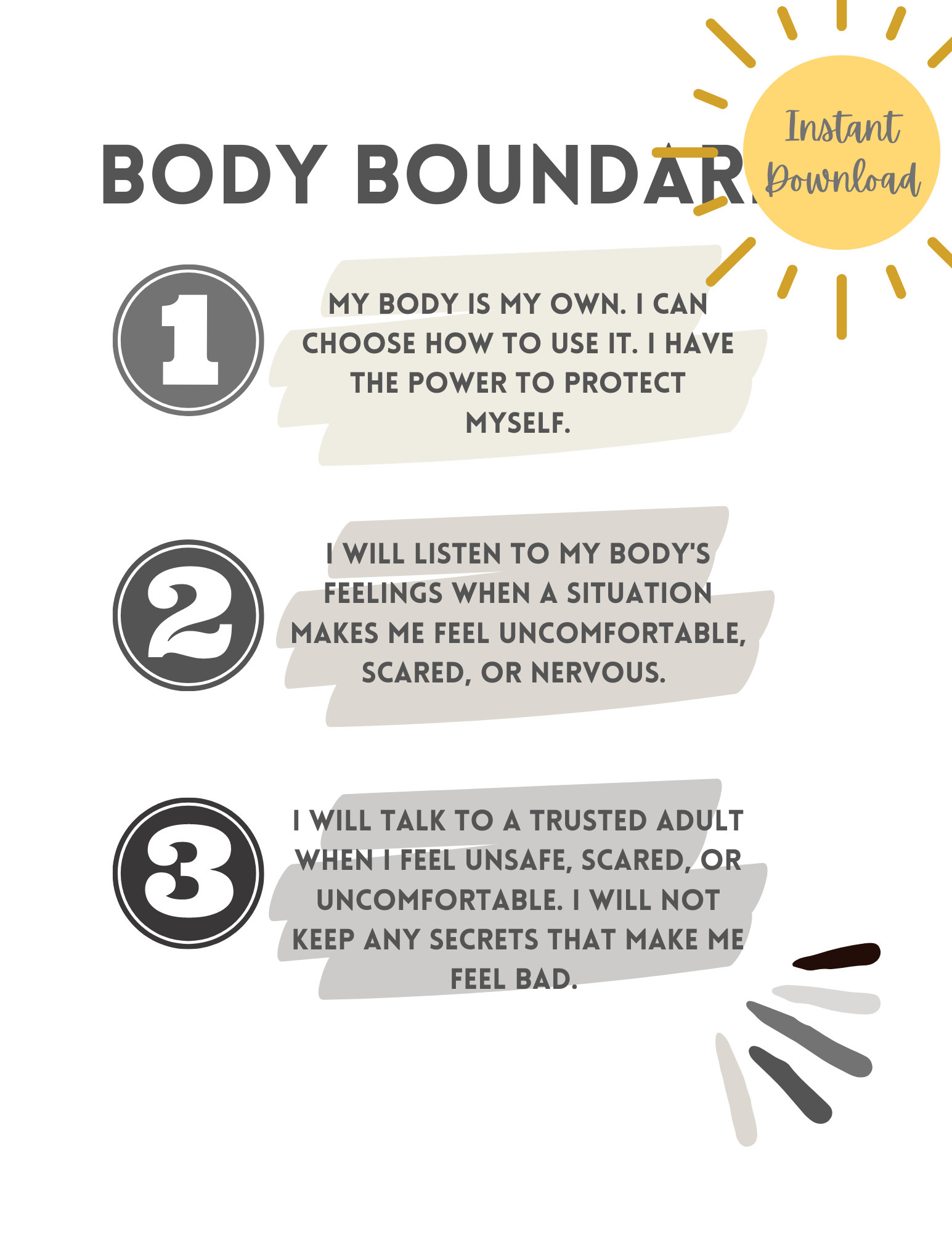Social Emotional Learning-body Boundaries for Children-full Lesson Plan ...