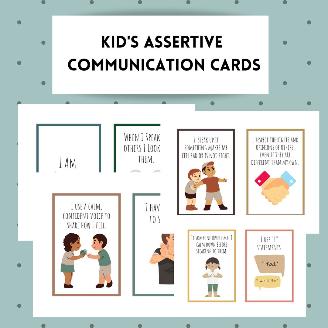 Assertive Communication Cards-social Skills for Kids-printable-social ...