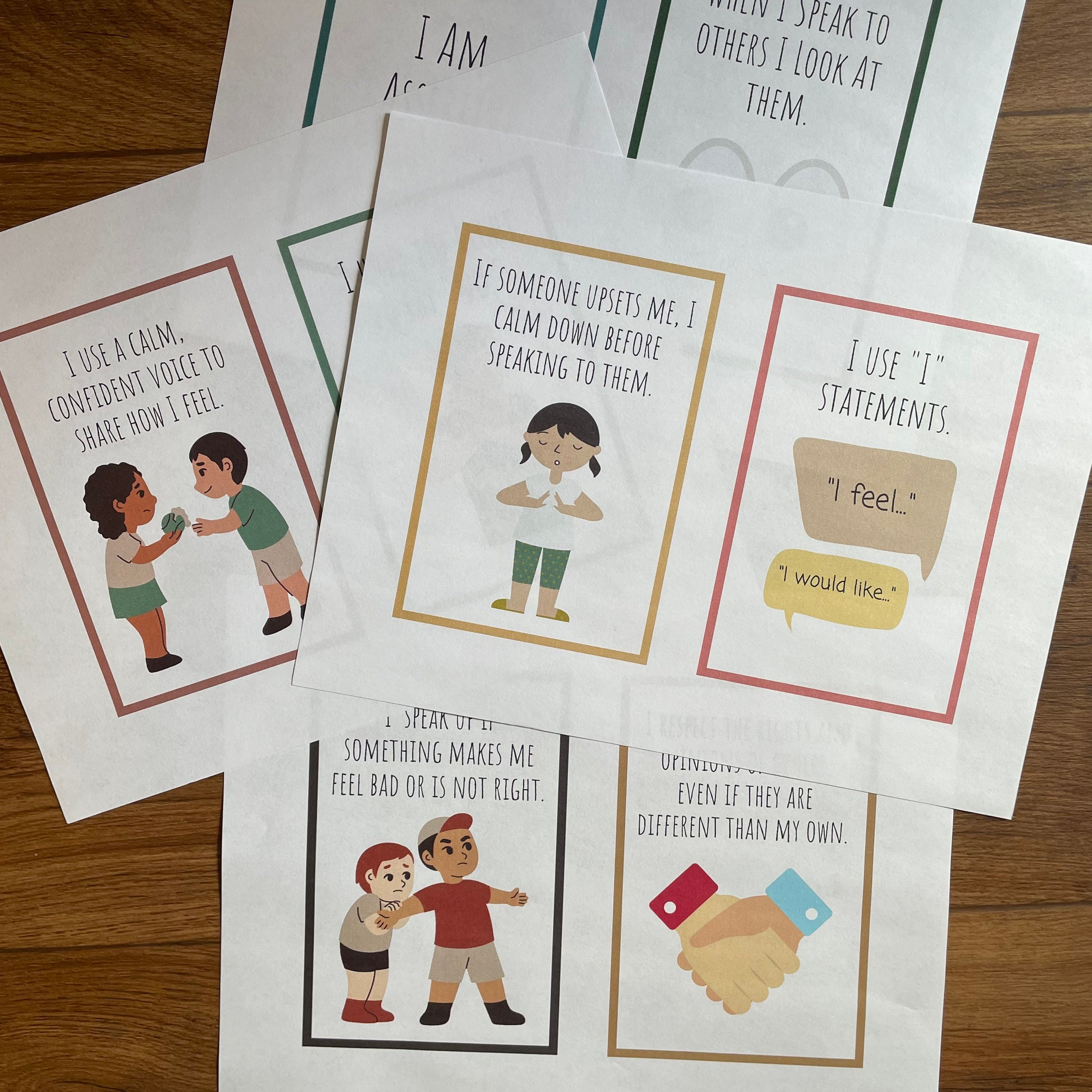 Assertive Communication Cards-social Skills for Kids-printable-social ...