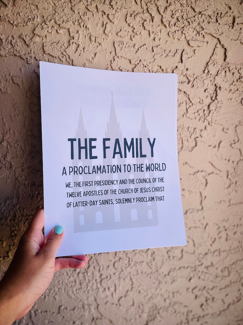 The Family A Proclamation to the World Posters-lds-printable - Etsy