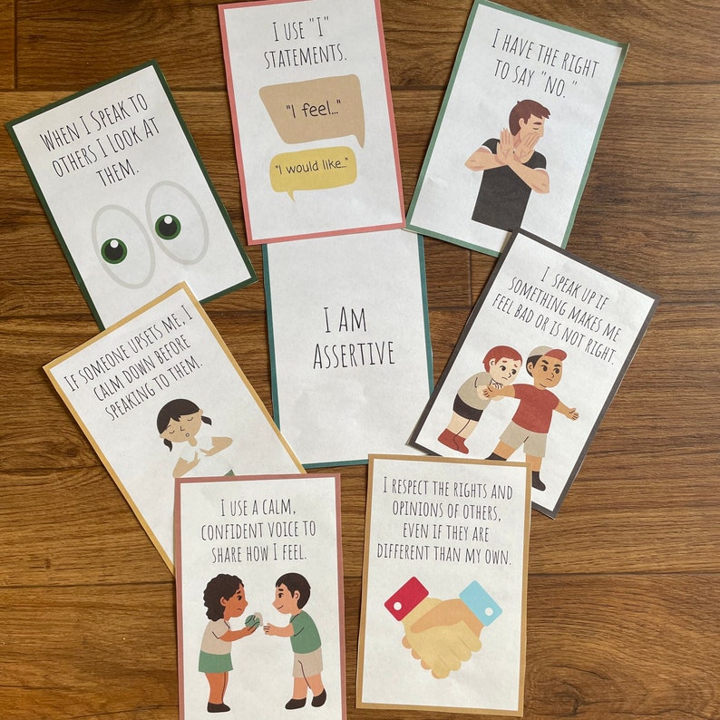 Assertive Communication Cards-social Skills for Kids-printable-social ...