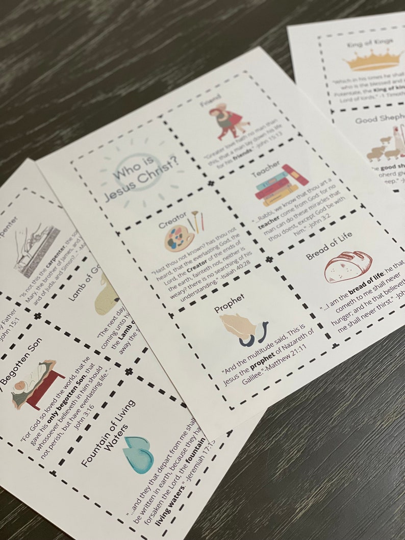 Names of Jesus Christ-bible Scripture Cards-printable-instant Download ...