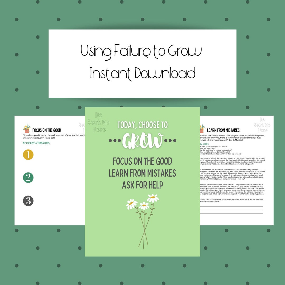 Social Emotional Learning-using Failure to Grow-full Lesson Plan-poster ...