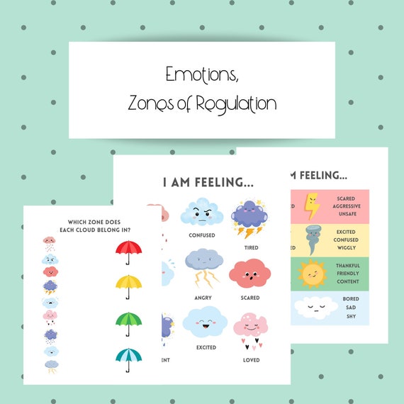 Social Emotional Learning-emotions-learning Zones of | Etsy
