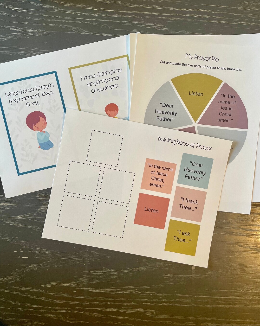 Prayer Activities-prayer Affirmation Cards-teach Children to Pray ...