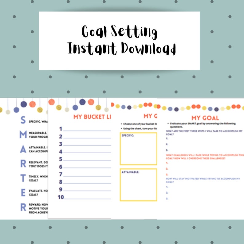 Social Emotional Learning-goal Setting for Children and - Etsy