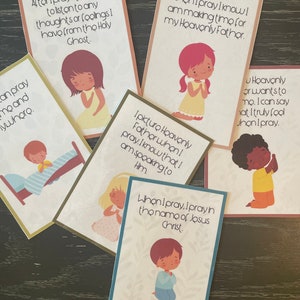 Prayer Activities-prayer Affirmation Cards-teach Children to Pray ...