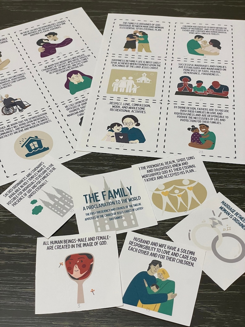 The Family A Proclamation to the World Cards-lds-printable - Etsy