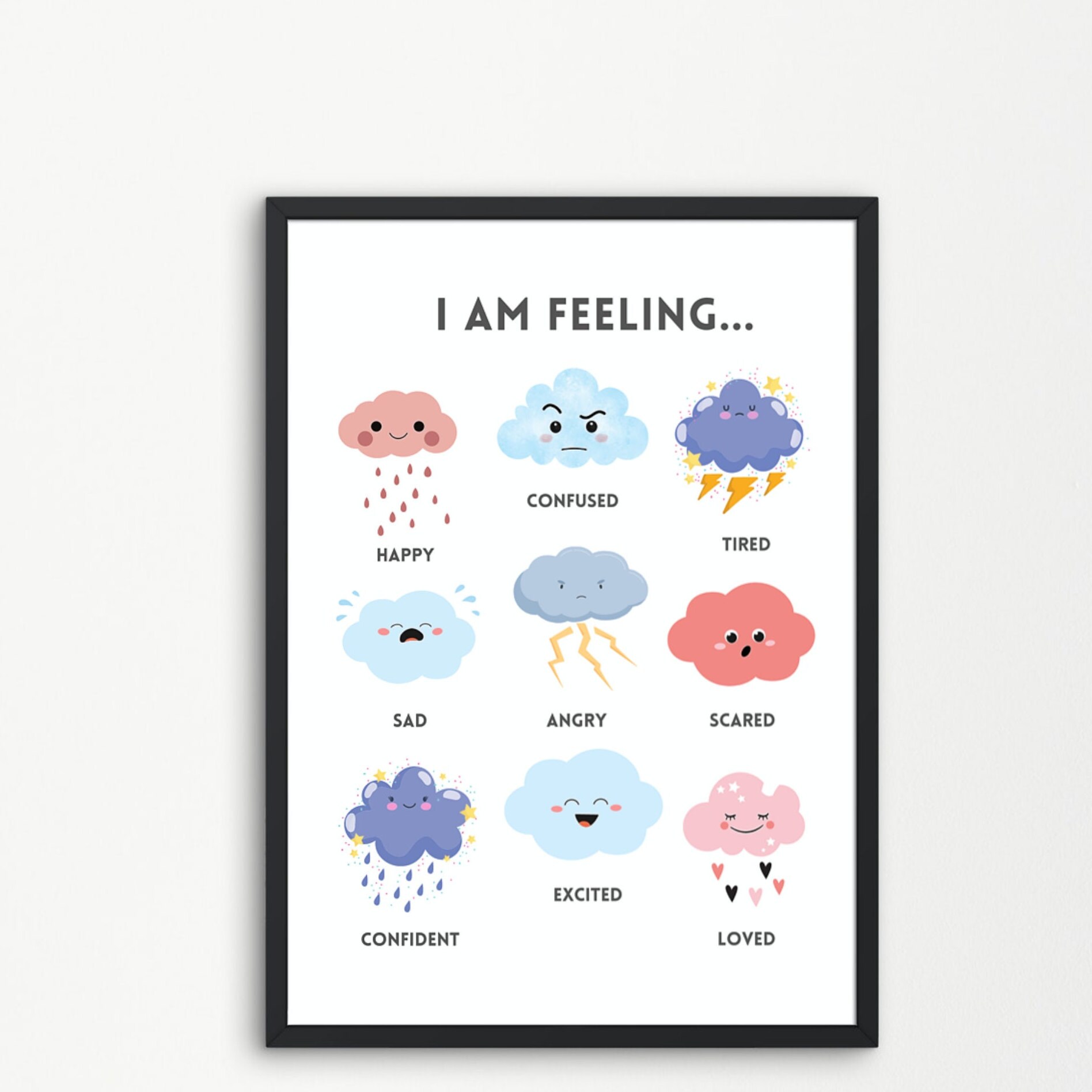 Social, Emotional Learning-emotions-printable-share Emotions - Etsy