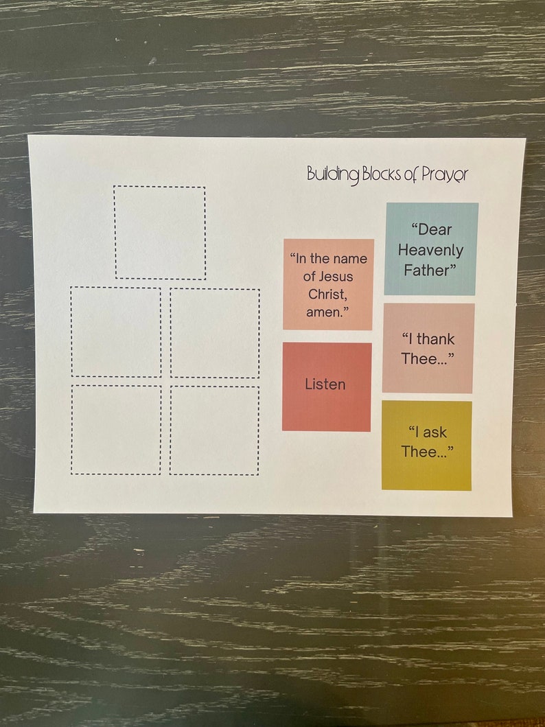 Prayer Activities-prayer Affirmation Cards-teach Children to Pray ...