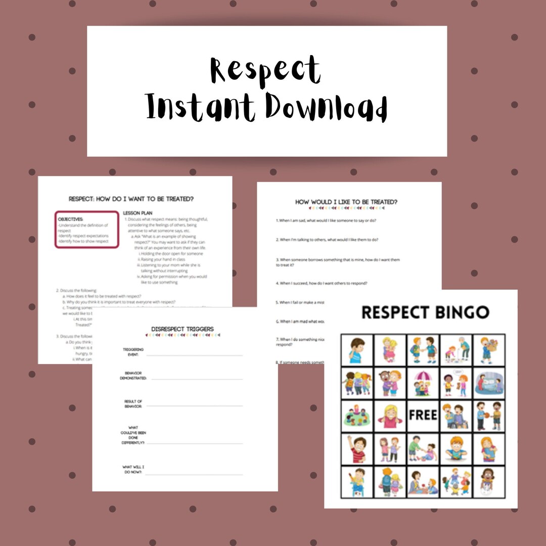 Social Emotional Learning-teaching Children Respect-full - Etsy