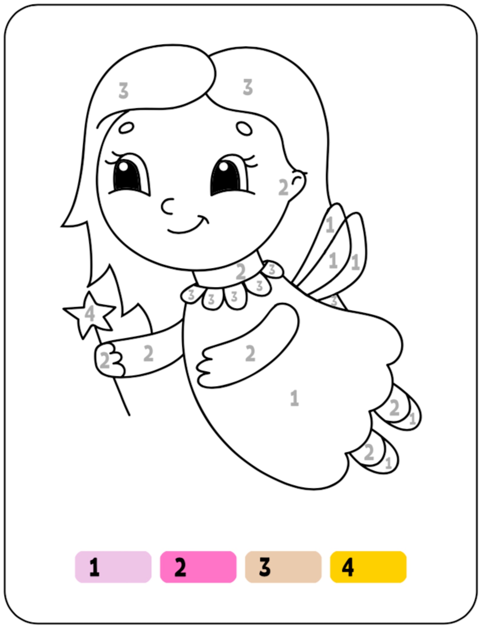 150 Color by Number Printable Pages for Kids - Instant Digital Download ...