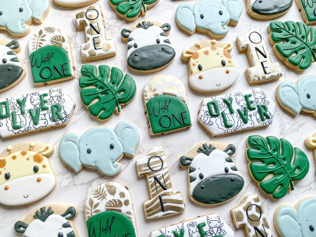 18 Wild One, Two Wild or Young Wild and Three Birthday Cookies vegan - Etsy