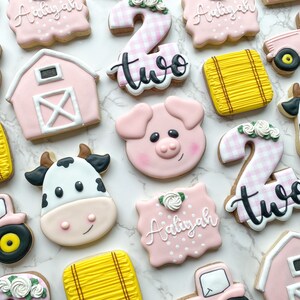 18 Down on the Farm Cookies (red or Pink) Vegan - Etsy
