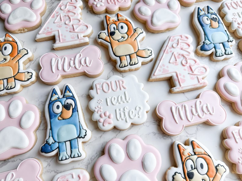 Bluey Cookies (18) - Etsy