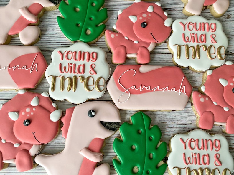 Wild One, Two Wild, 3-rex, Young Wild and 3 Dino Cookies(18) - Etsy