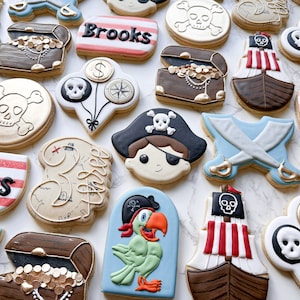 Pirate Themed Birthday Cookies(18) - Etsy