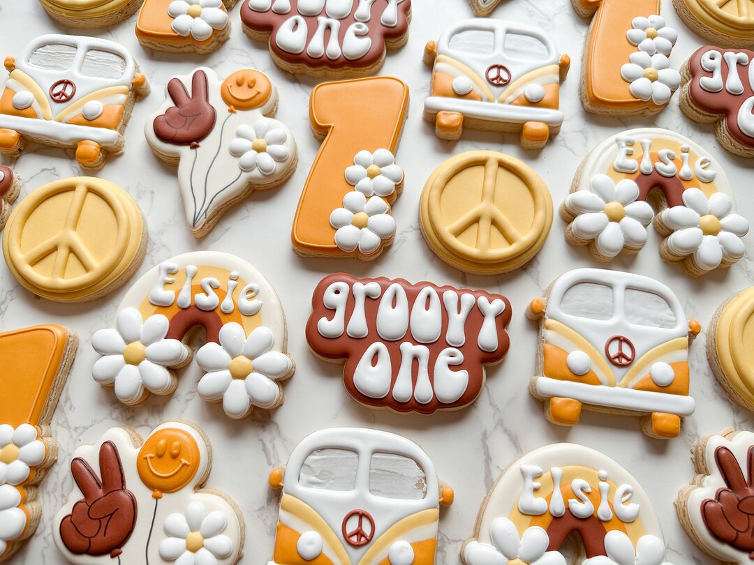 18 Groovy One or Two Groovy Cookies (vegan) - Etsy