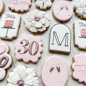 Birthday Cookies (pink and Rose Gold) (18)(vegan) - Etsy