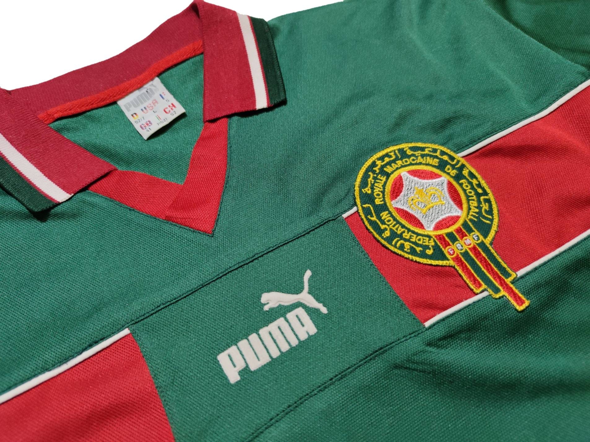 Vintage Rare Puma Morocco 1998-99 World Cup football Jersey | Etsy