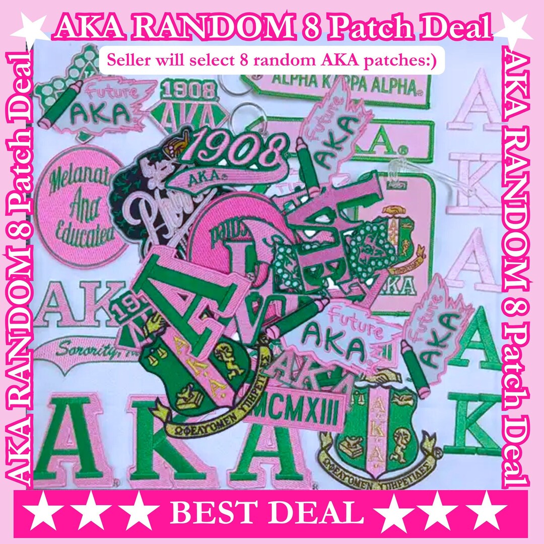 Mystery AKA 8 Pack Bundle Deal Embroidery Patch, High Fashion Greek ...