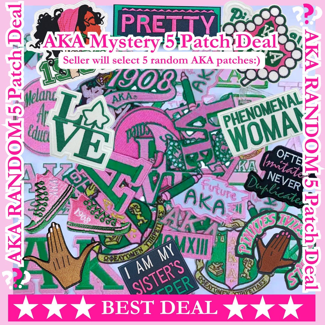 Mystery AKA Embroidery Patch Bundle: Sorority Iron-on Patches - Etsy