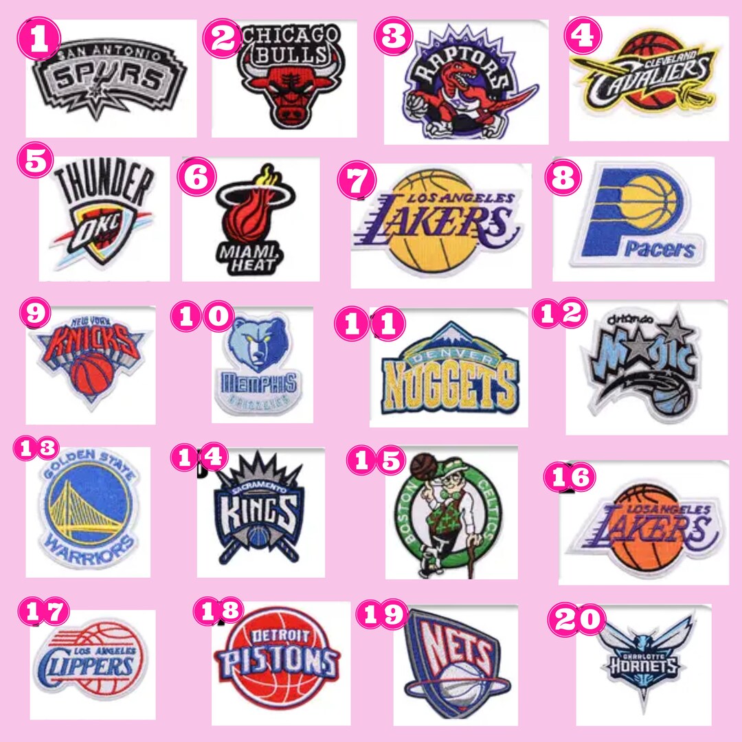 Iron on Embroidered NBA Primary Team Logo Patches - Etsy