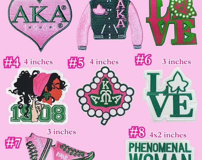 AKA Shield Patch, Patches, 1908, Pink and Green Patch, One Patch per ...