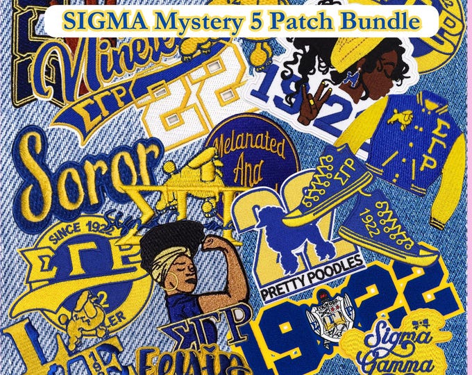 Sigma Gamma Rho Mystery 5 Patch Bundle Iron on Embroidery Patches ...