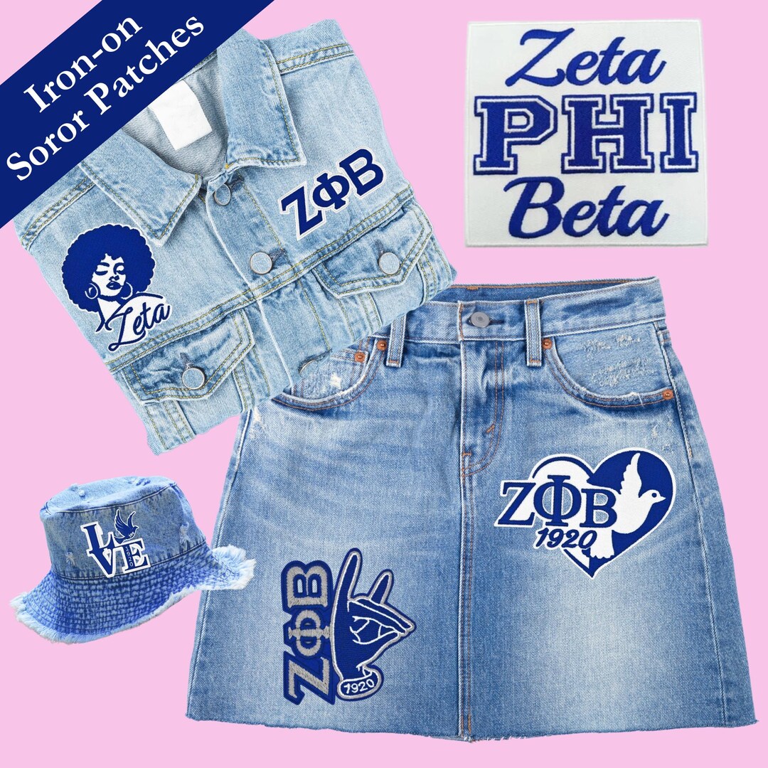 Zeta Phi Beta Iron-on Patch: Sorority Embroidered Applique - Etsy