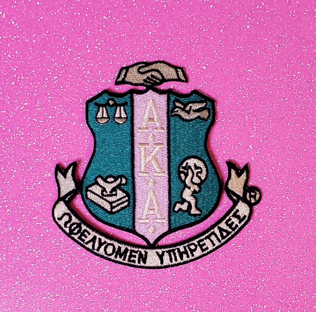 4 AKA Shield High Fashion Sorority Iron on Embroidered Patches Approx ...