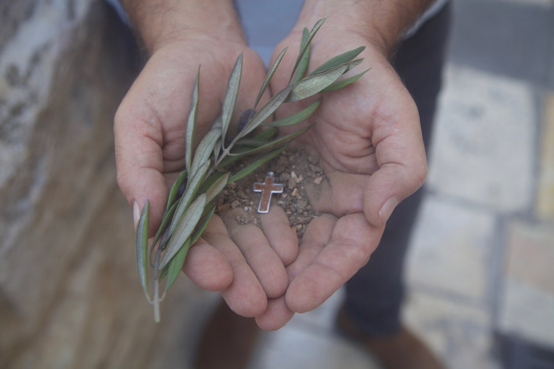 Jerusalem Cross Pendant: Sacred Soil, Holy Land Blessing - Etsy