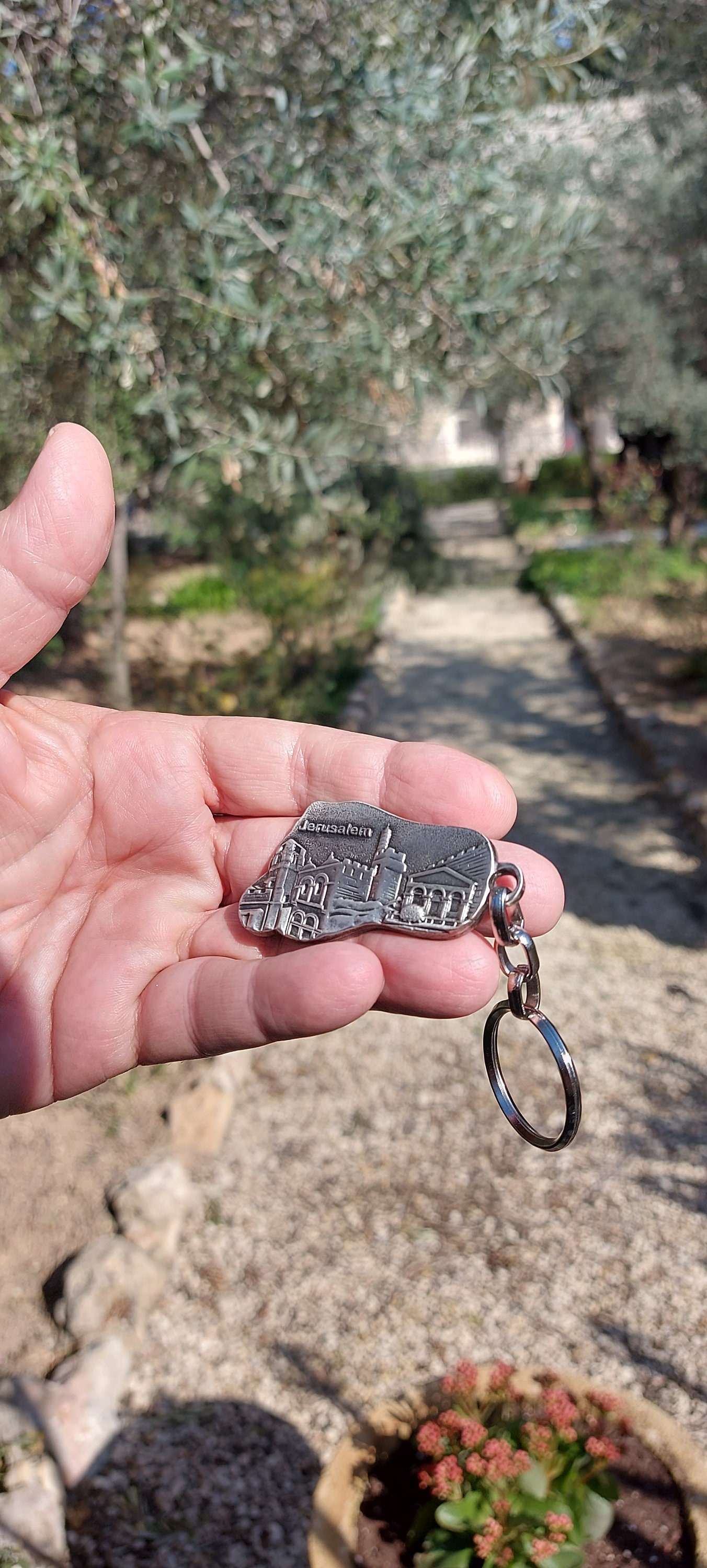 Jerusalem Keychain With Sacred Soil From the Garden of Gethsemane, Mt ...