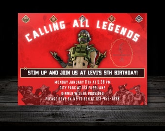 Apex Legends Invitation - Etsy