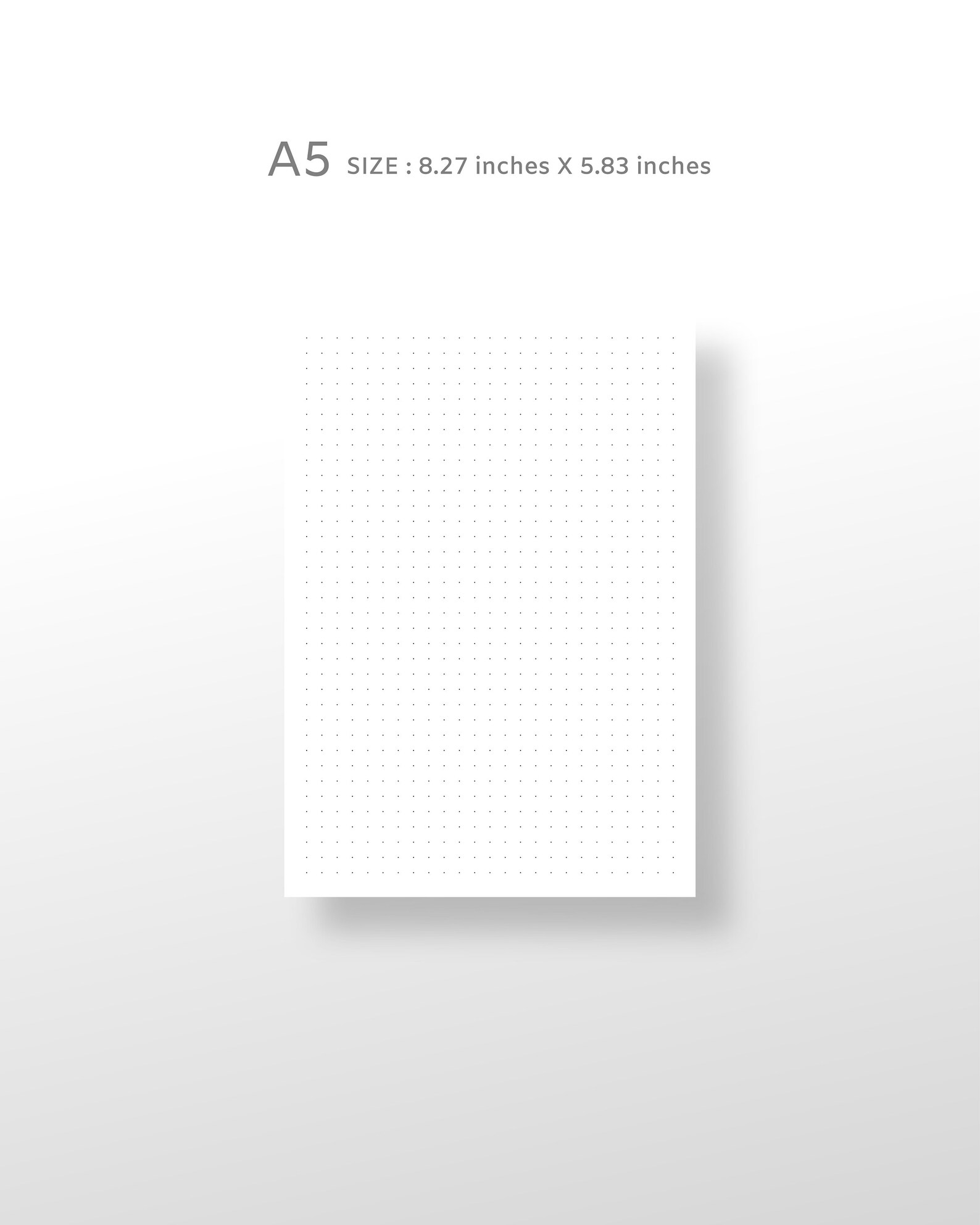 A5 Dotted Paper 5mm Dot Grid Printable Paper Study Dotted - Etsy