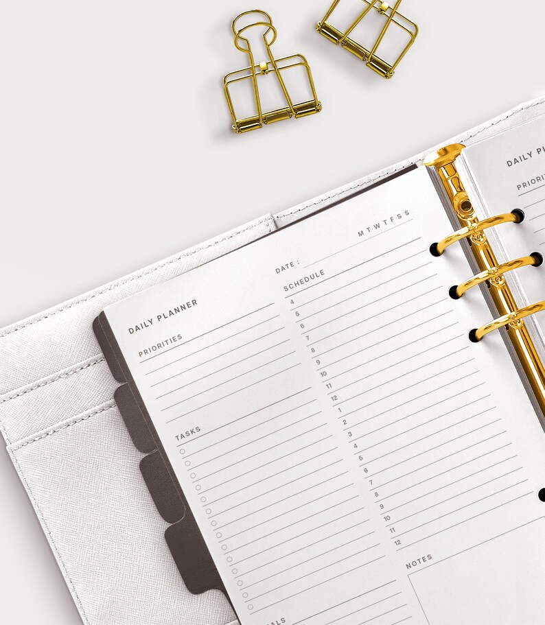 A4 Undated Daily Printable Planner, Productivity Planner PDF, Daily ...