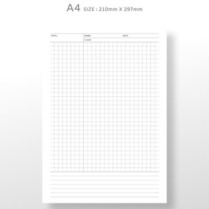A4 Cornell Notes With Graph Paper PDF Inserts Student - Etsy