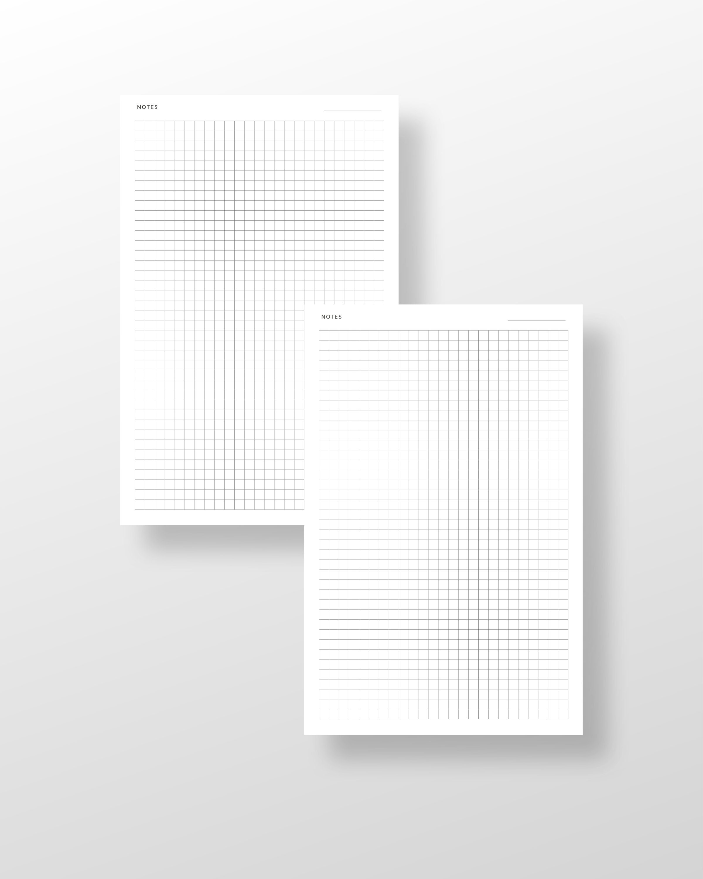 Half Letter Graph Paper Study Notes Printable Letter Refillable Planner ...