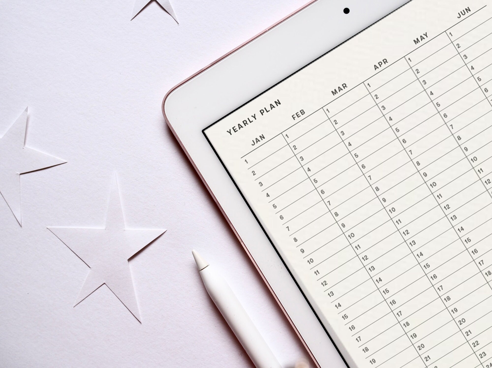 A5 Yearly Printable Planner Inserts Year at a Glance Yearly Planner on ...