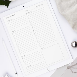 A4 Undated Daily Printable Planner, Productivity Planner PDF, Daily ...