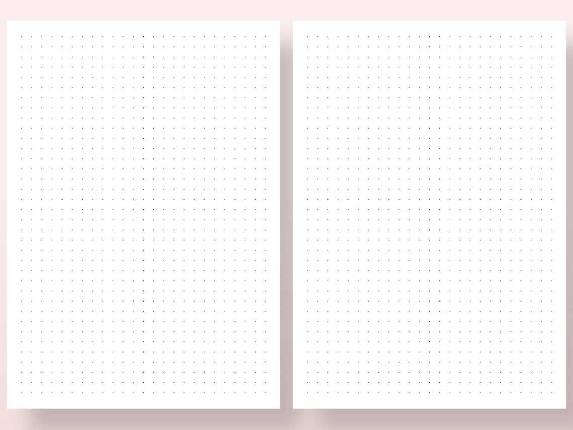 A5 Dotted Paper 5mm Dot Grid Printable Paper Study Dotted | Etsy