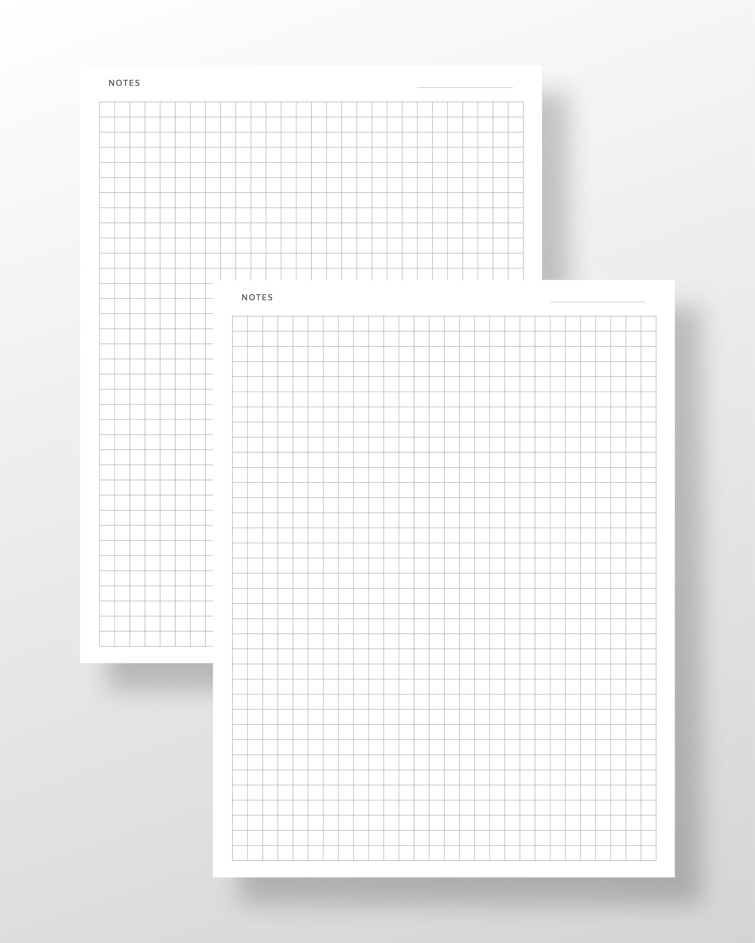 US Letter Graph Paper Study Notes Printable Letter - Etsy