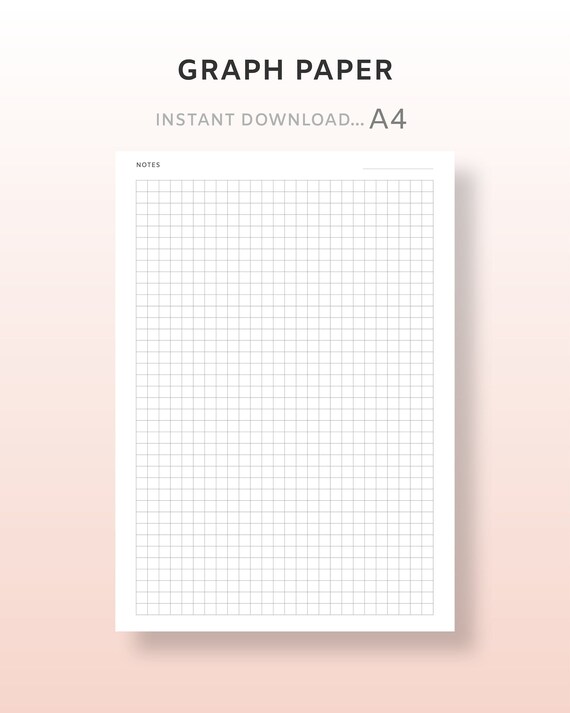 A4 Graph Paper Study Notes Printable Letter Refillable - Etsy