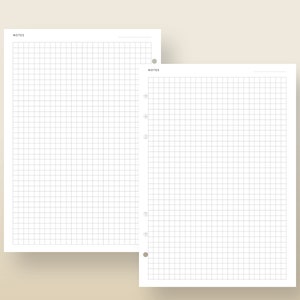 A5 Graph Paper Printable Planner PDF Inserts Bullet Journal | Etsy