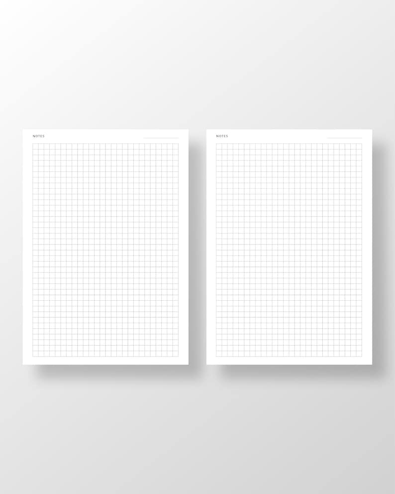 A5 Graph Paper Printable Planner PDF Inserts Bullet Journal Pages 5mm ...