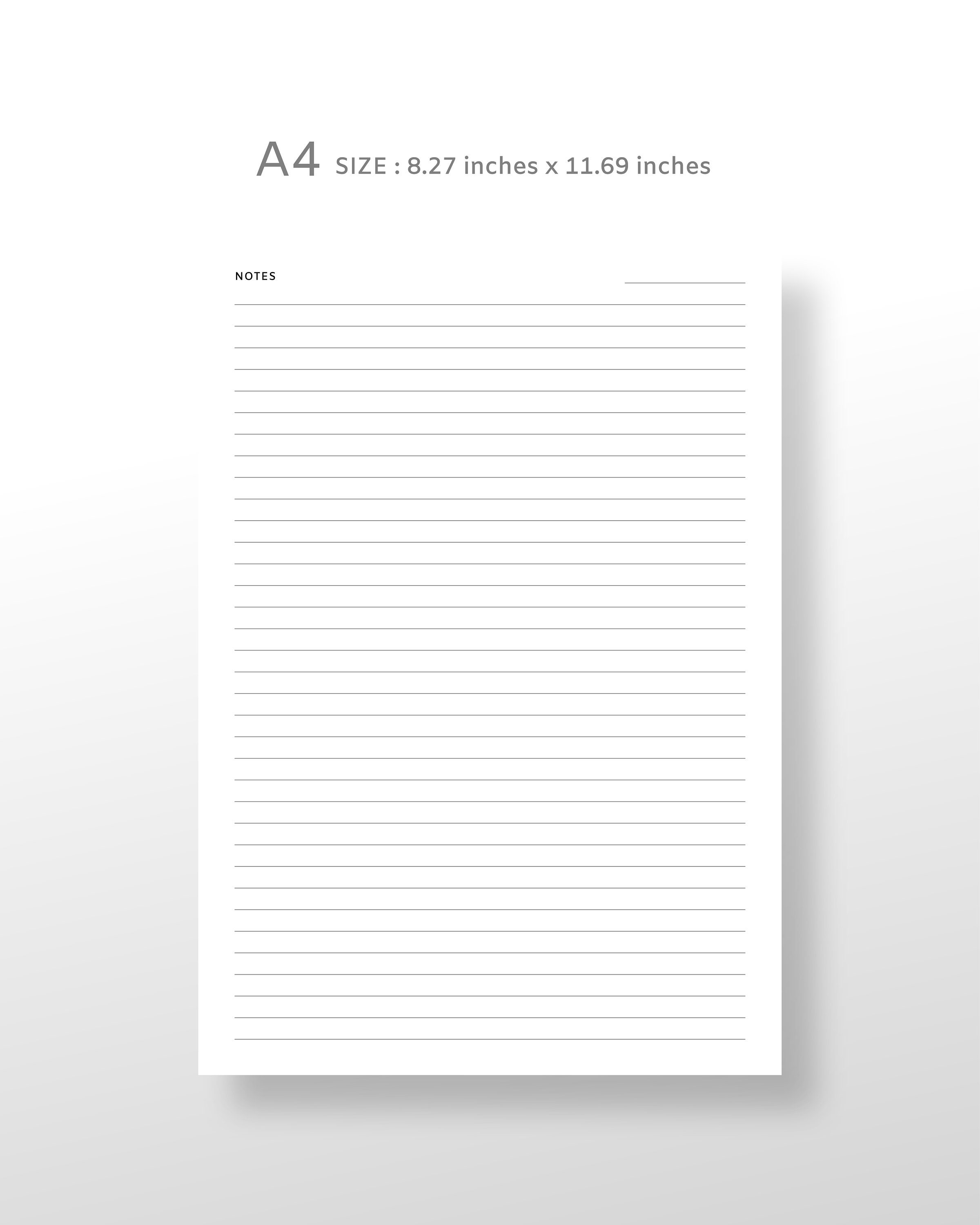 A4 Lined Paper Study Notes Printable Letter Refillable Planner Letter A4 Lined Paper Study Notes Printable Letter Refillable Planner Letter