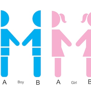 Large Boy & Girl Restroom Wall Decal Signs for Schools, Classrooms ...